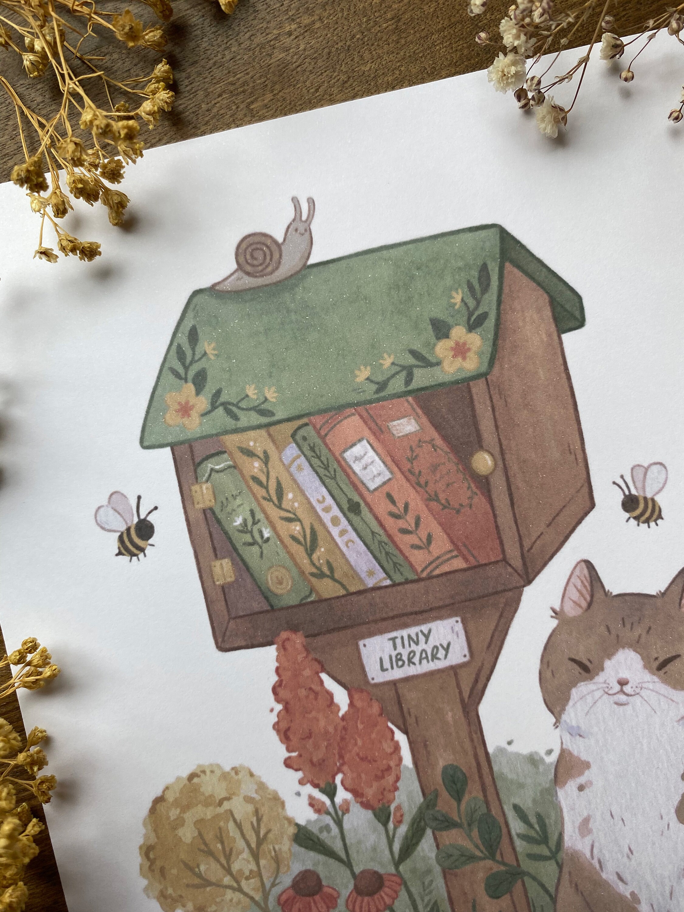 Tiny Library Art Print - Etsy