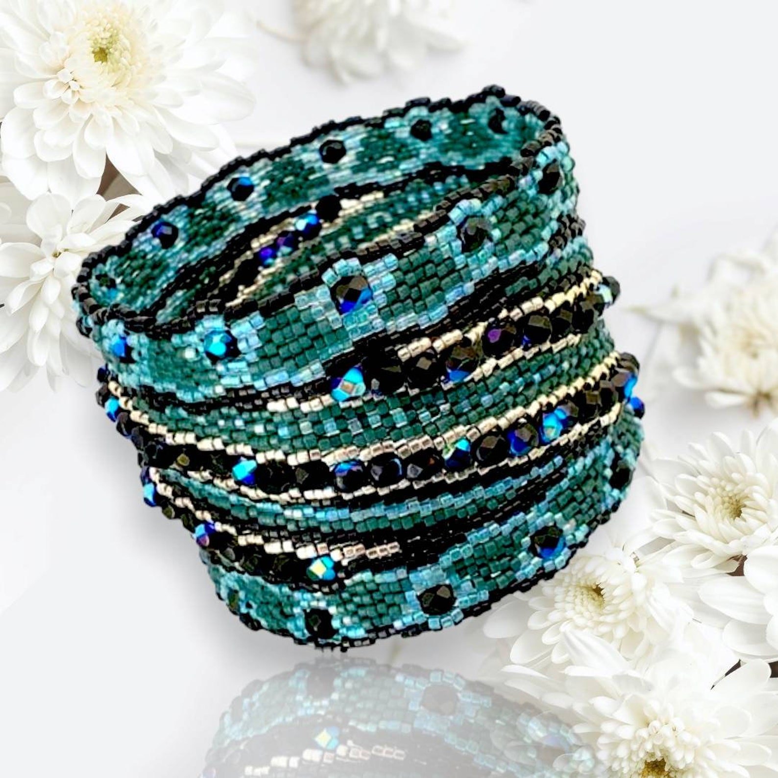 DIY Peyote Bracelet Pattern Bangle or With Clasp Bracelet - Etsy