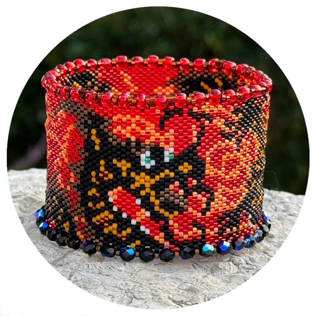 DIY DRAGON 2024 Bracelet Pattern for Peyote Stitch or Brick Stitch ...