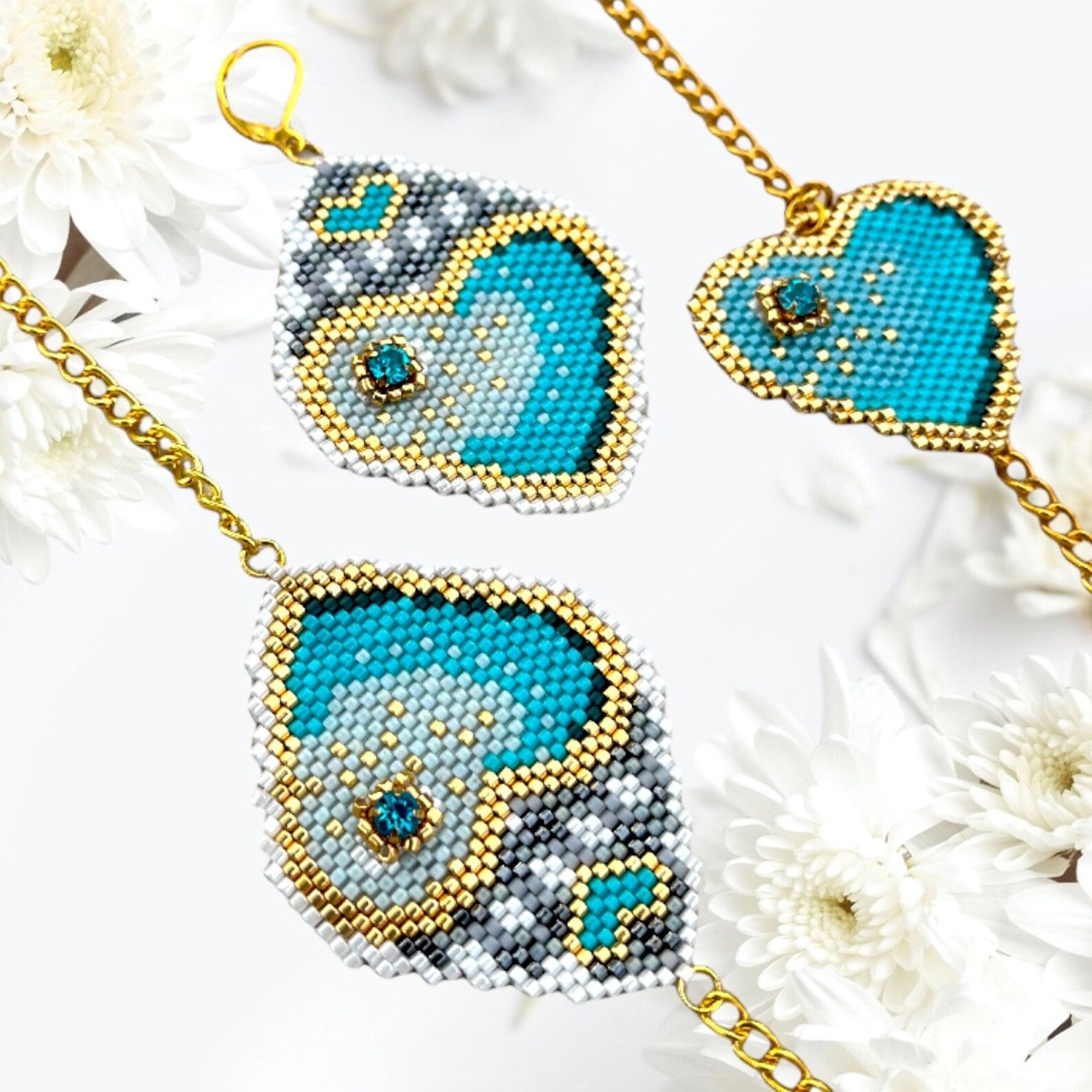 DIY 2 Pendant Patterns to Wave a Necklace a Brooch or - Etsy