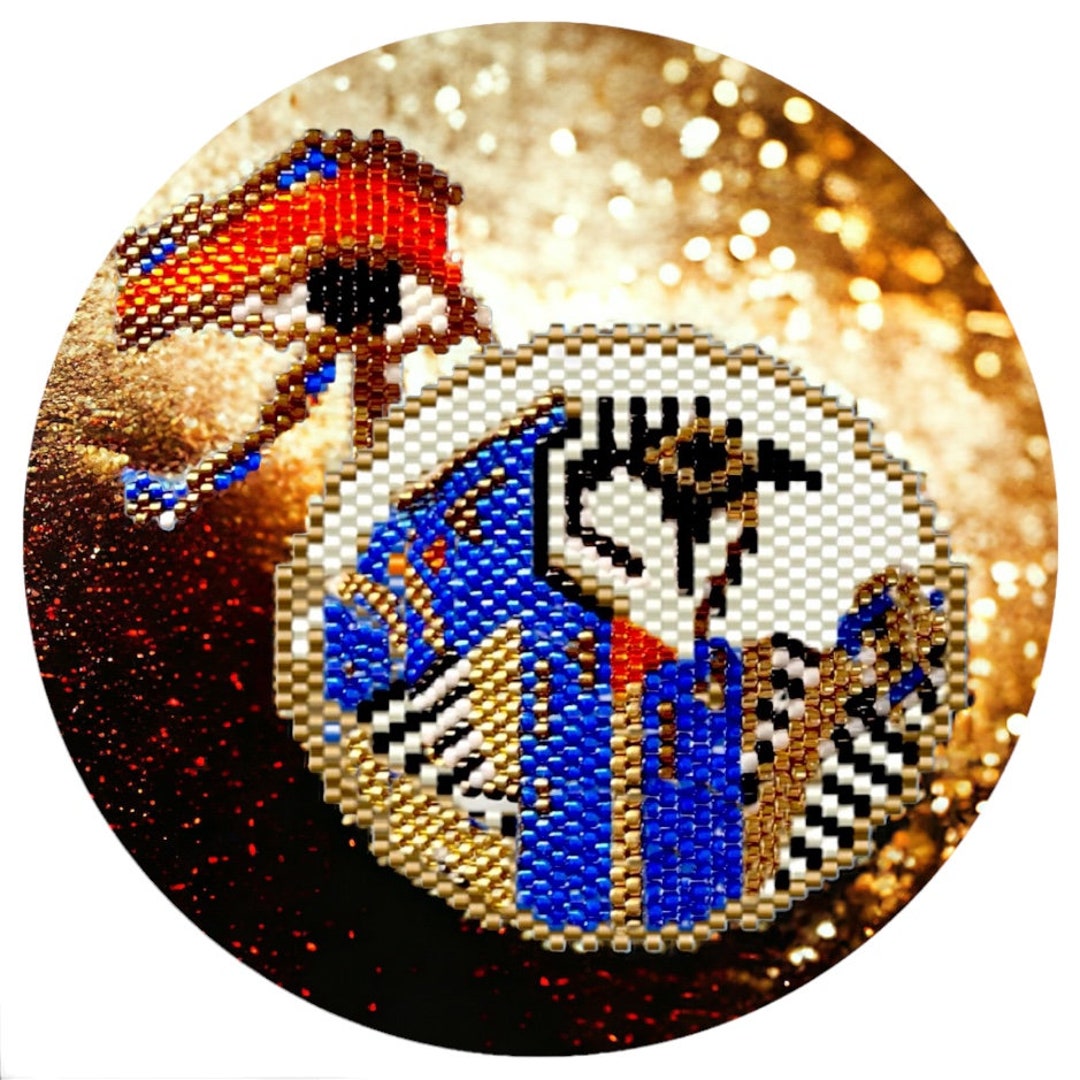 DIY 2 Pendant Patterns to Wave Brick Stitch : HORUS - Etsy