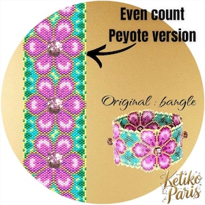 DIY ELOISE Peyote Patterns for Bangle (open or Closed) and Traditional ...