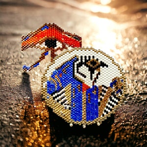 DIY 2 Pendant Patterns to Wave Brick Stitch : HORUS - Etsy