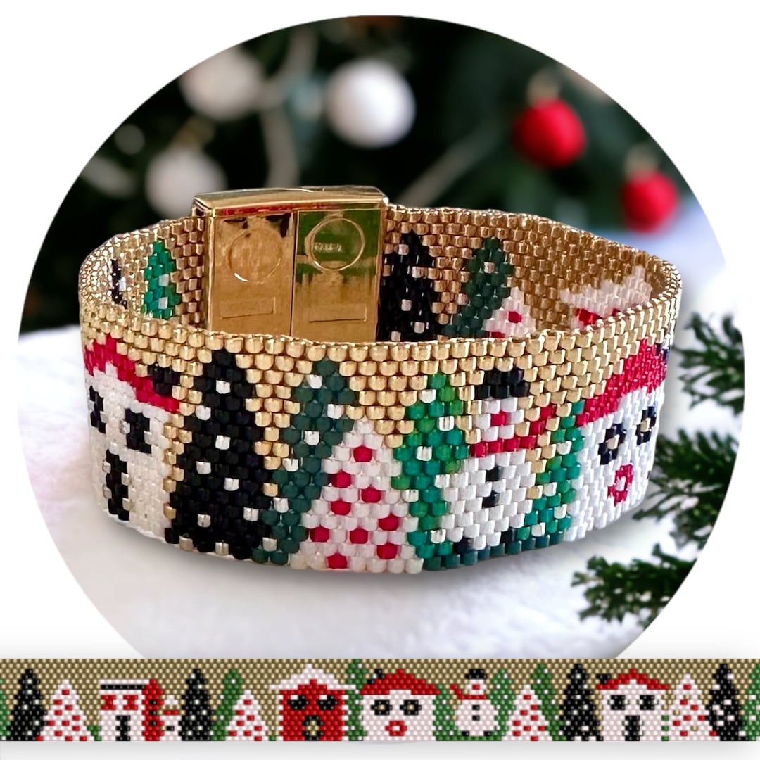 DIY Even Count Peyote Pattern for the Bracelet MINI XMAS - Etsy