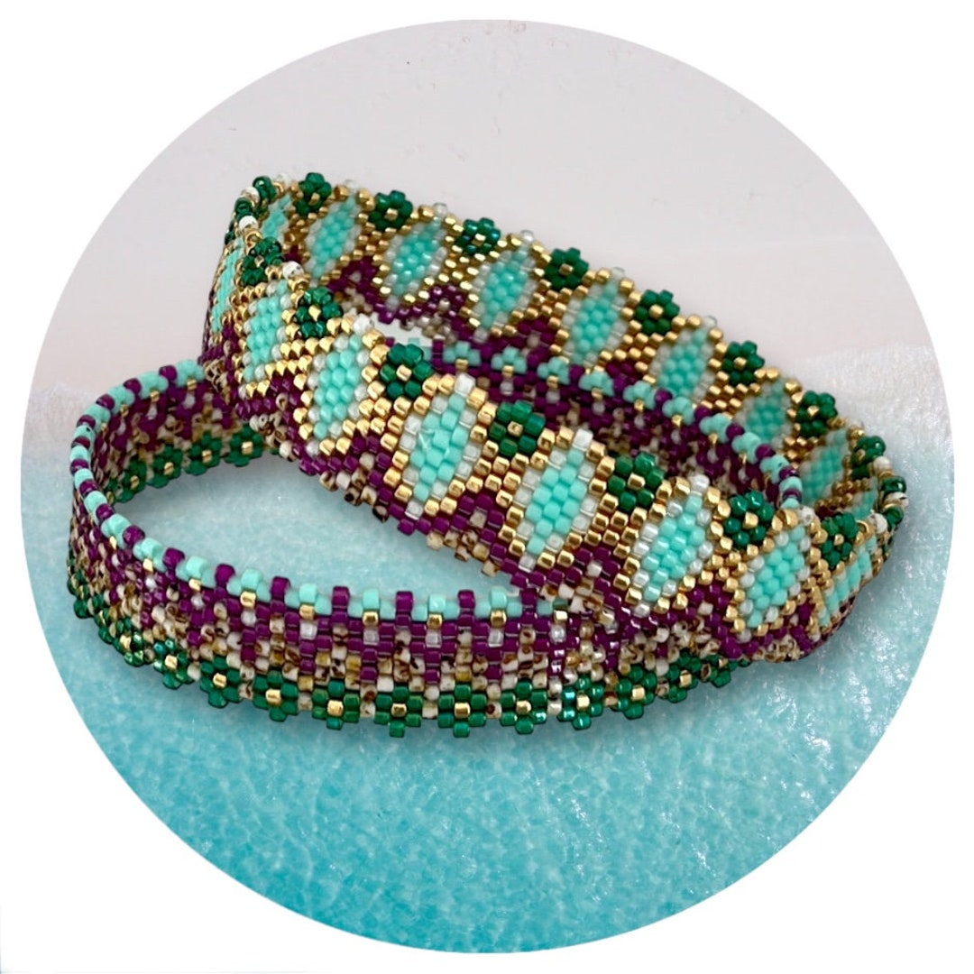 DIY JODI B&C Peyote Bracelet Pattern Bangle or With Clasp - Etsy
