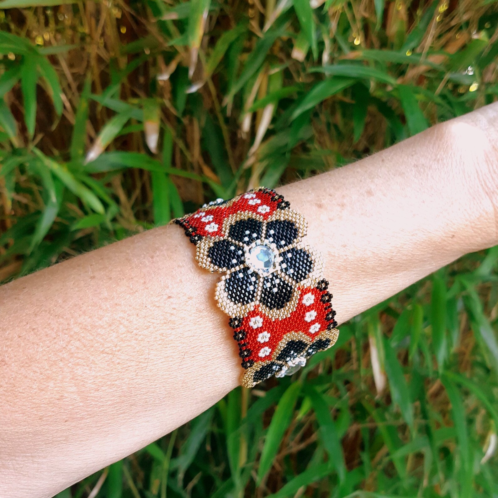 DIY Peyote Bracelet Pattern Bangle or With Clasp Bracelet | Etsy