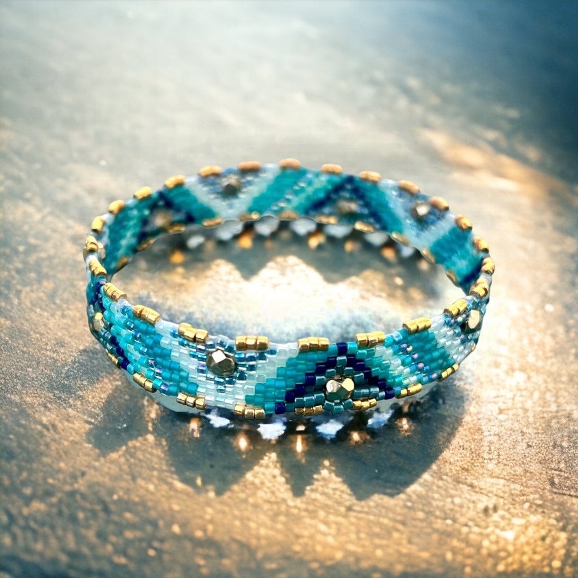DIY 3 Peyote 3 Drops Bracelet Patterns Bangle or With Clasp, Bracelets ...