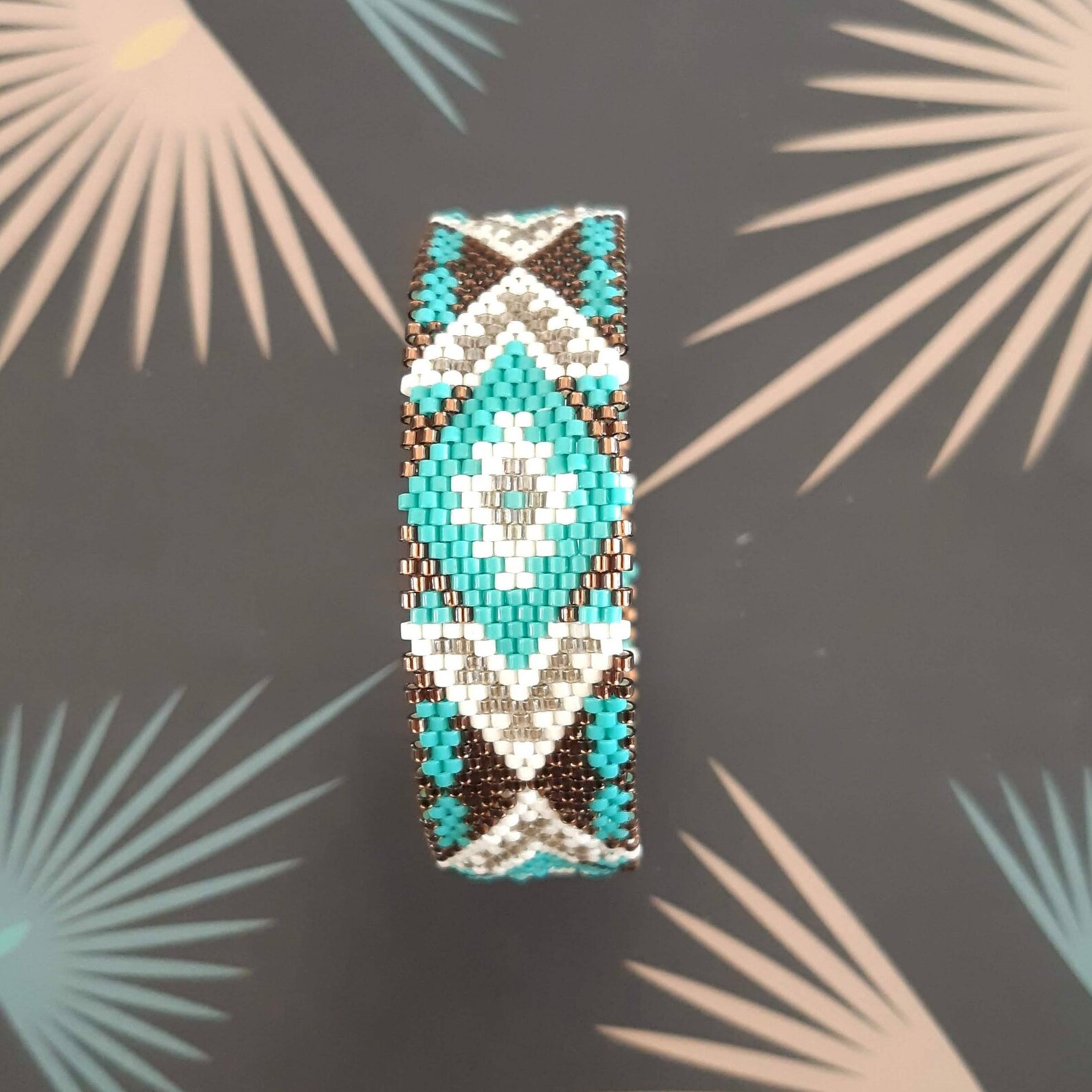 DIY Peyote Bracelet Pattern Bangle or With Clasp, Bracelet TULUM - Etsy