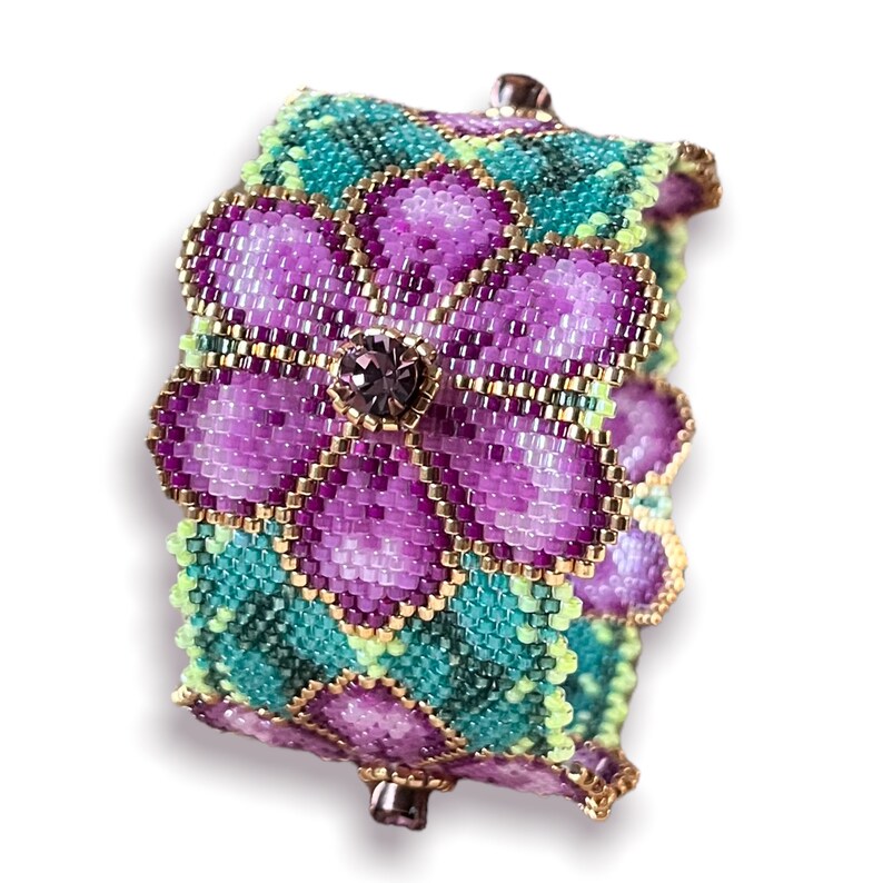 DIY ELOISE Peyote Bracelet Pattern Bangle or With Clasp - Etsy