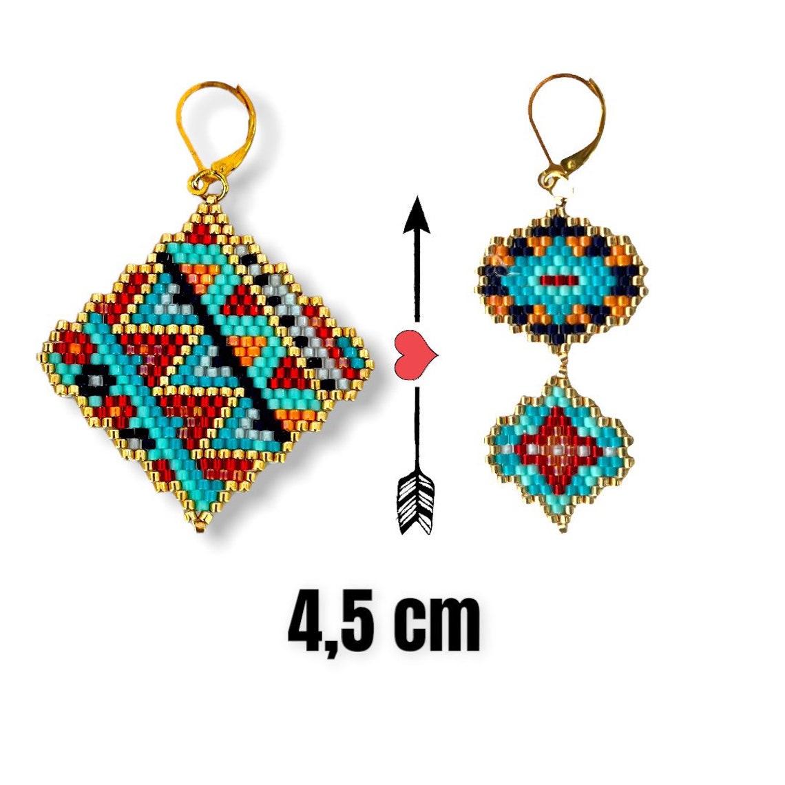 DIY 3 Pendant Miyuki Pattern YUCATAN to Wave a Necklace a - Etsy