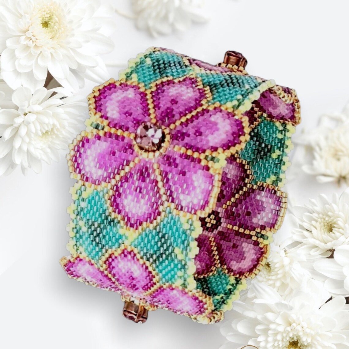 DIY ELOISE Peyote Bracelet Pattern Bangle or With Clasp - Etsy