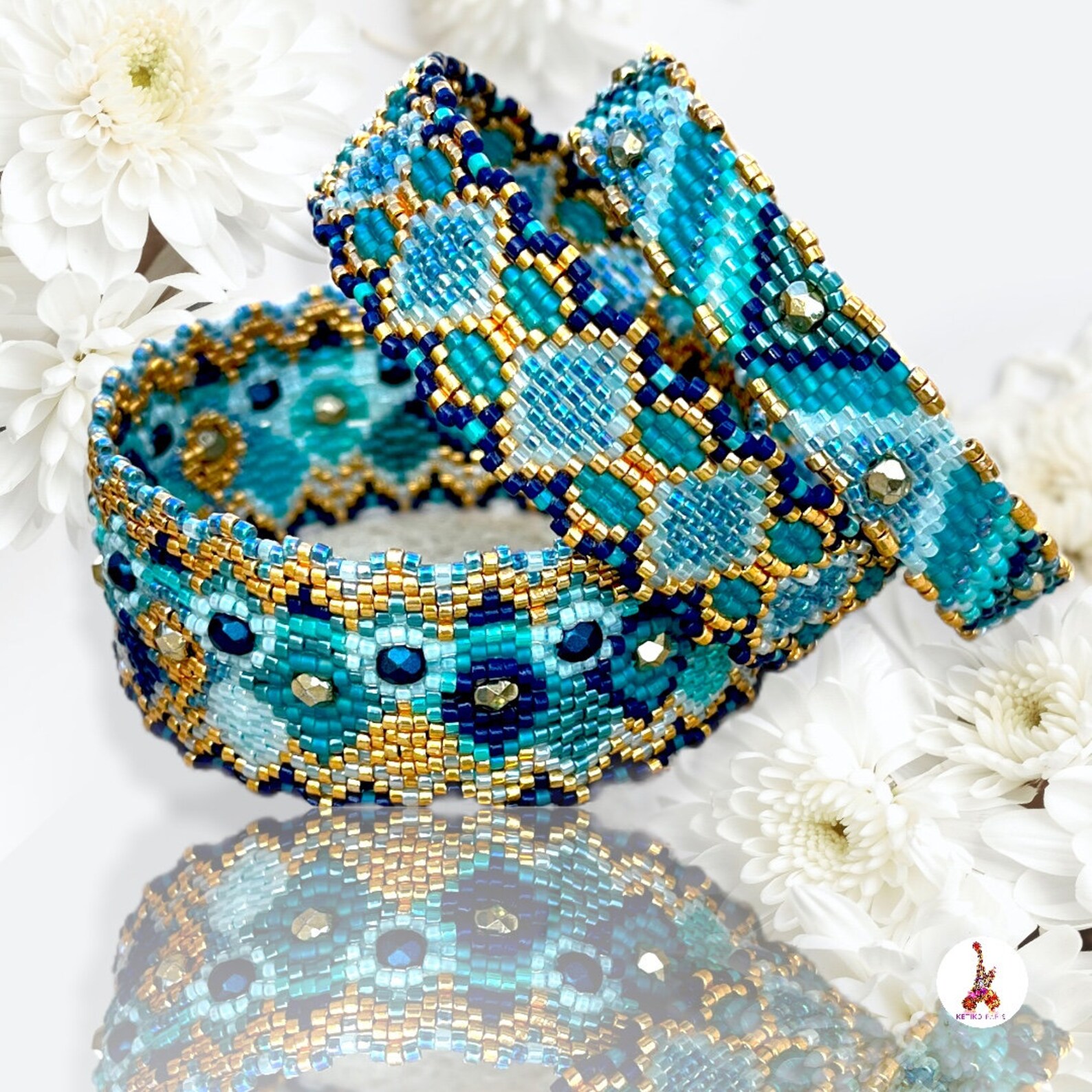 DIY 3 Peyote 3 Drops Bracelet Patterns Bangle or With Clasp - Etsy