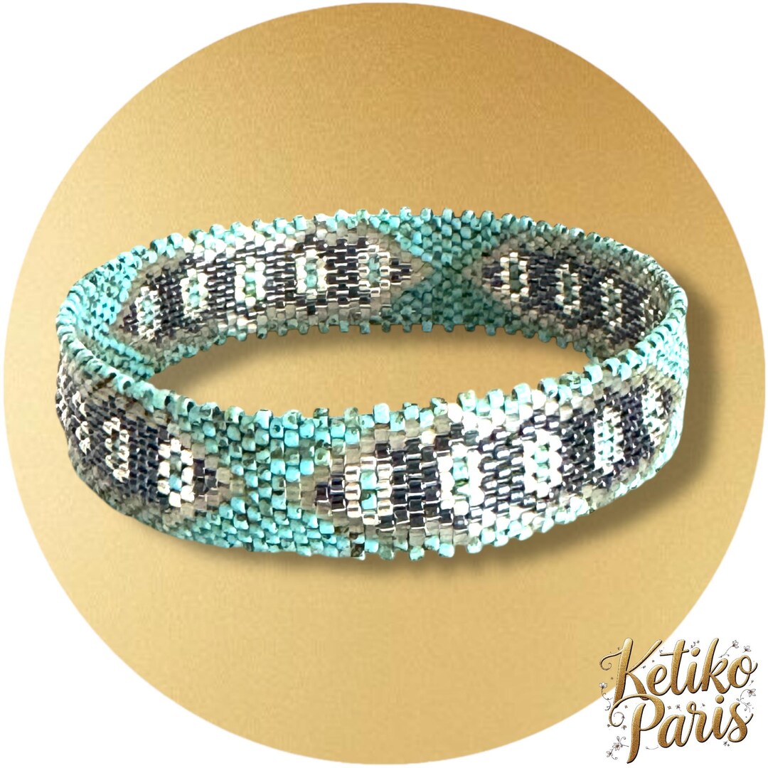 DIY Peyote Bracelet Pattern Bangle or With Clasp - Etsy