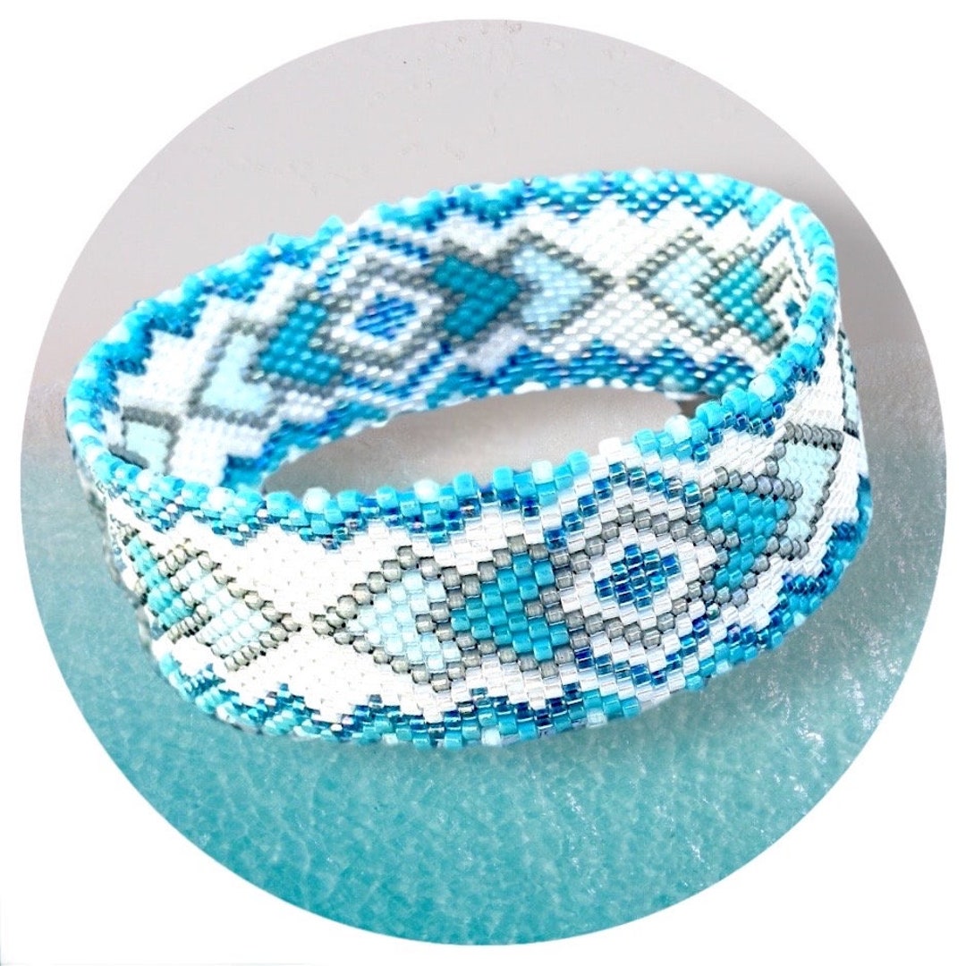 Bangle Peyote Pattern or With Clasp : Bracelet CORFOU - Etsy