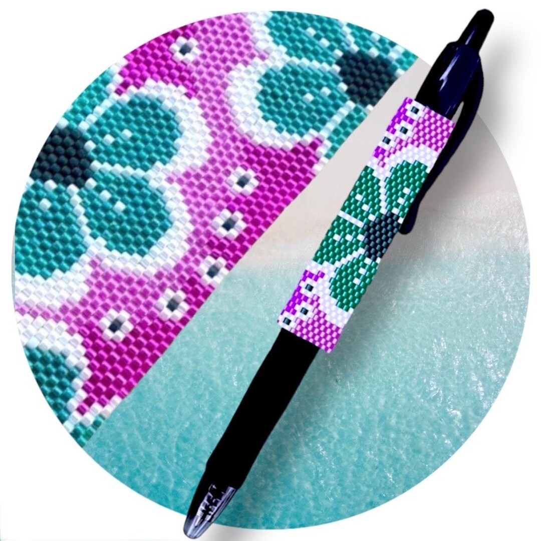 DIY Pen Cover Pattern Peyote Weaving - CARLA - Etsy