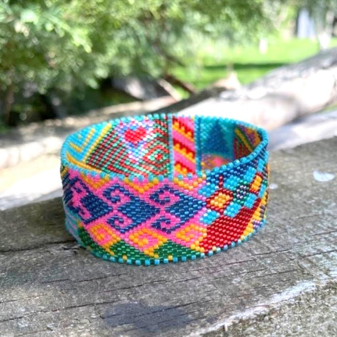 Bangle Peyote Pattern or With Clasp : Bracelet OLEF | Etsy