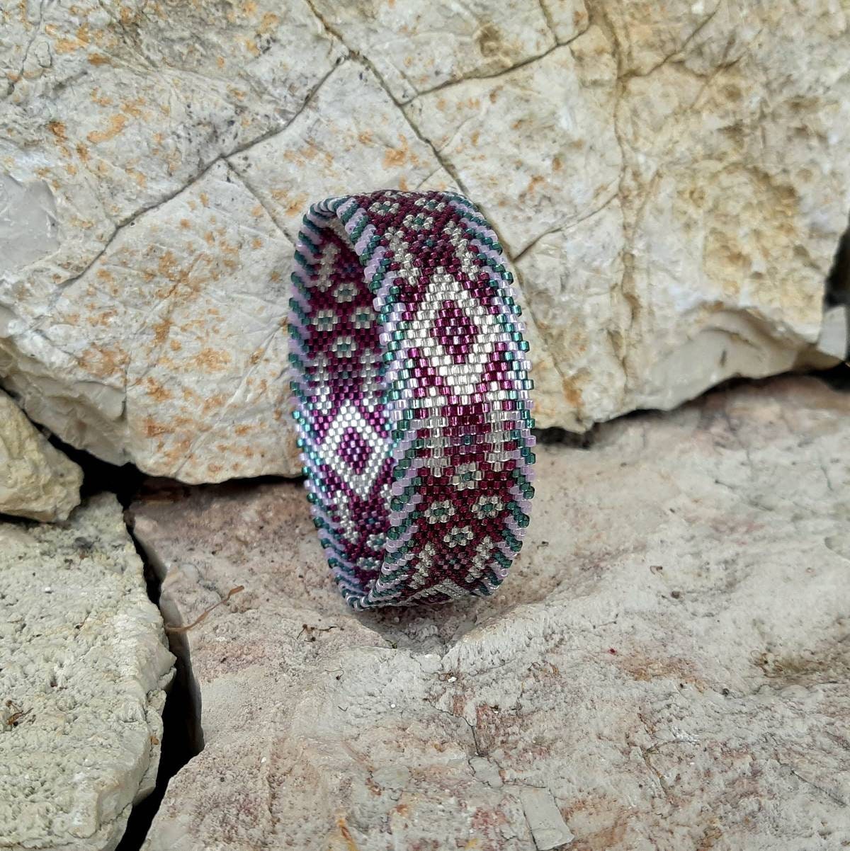PDF Peyote Pattern for Bangle Bracelet or With a Clasp 3 | Etsy