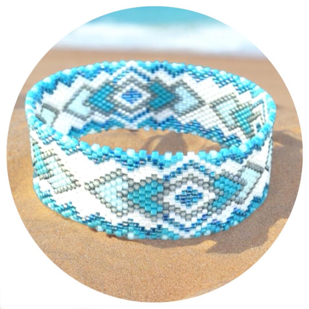 Bangle Peyote Pattern or With Clasp : Bracelet CORFOU - Etsy