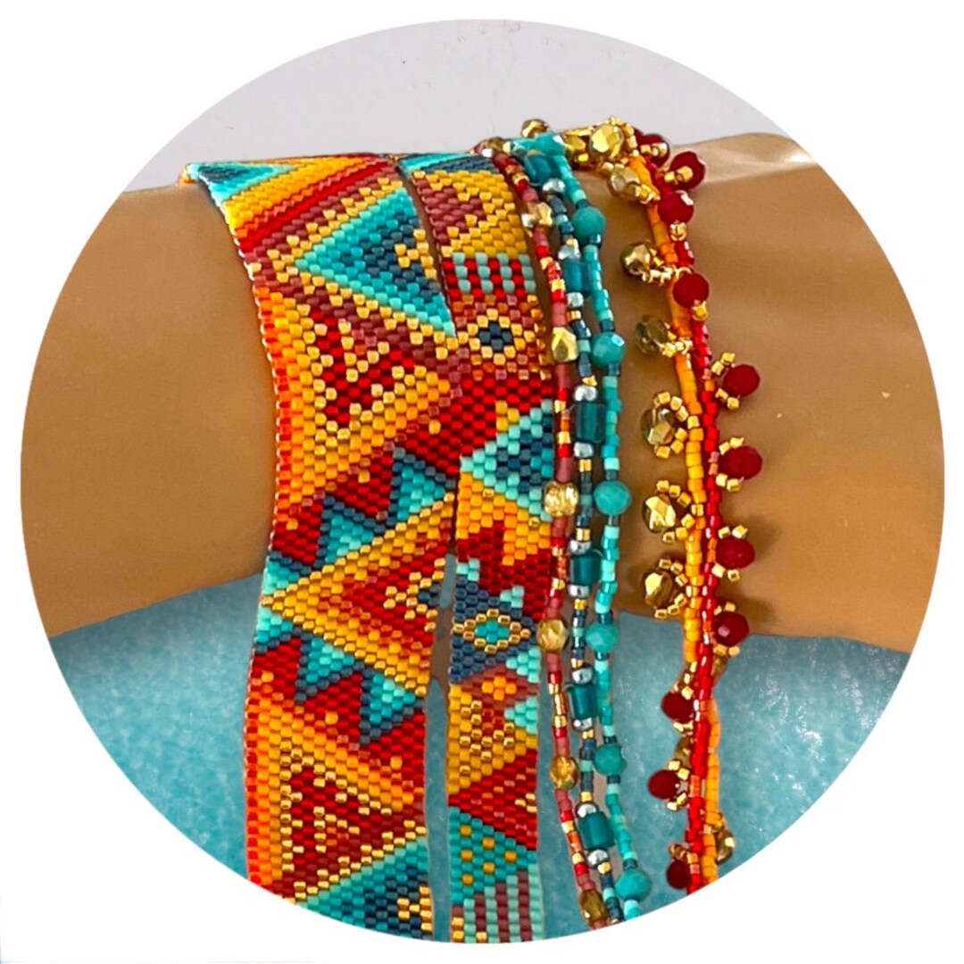 DIY Even Count Peyote Pattern for 3 Bracelets PANAMA - Etsy