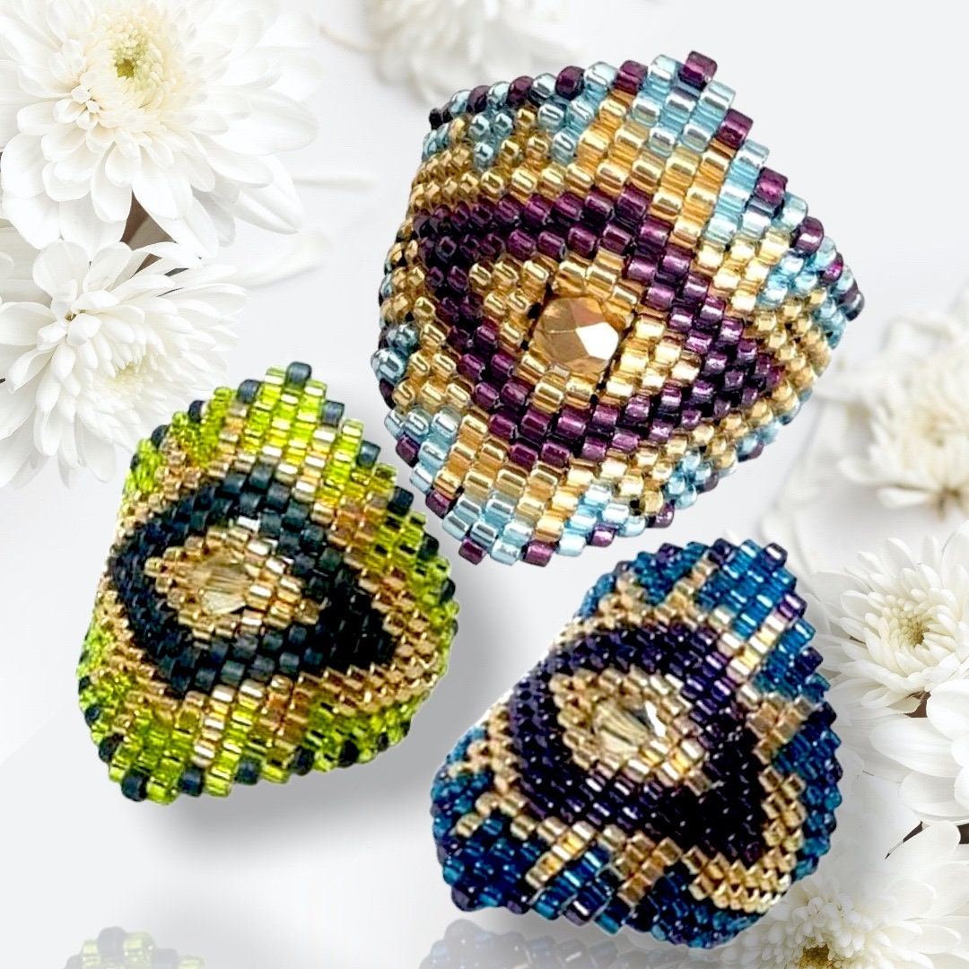 DIY ARIZONA Peyote or Brick Stitch Ring Pattern - Etsy