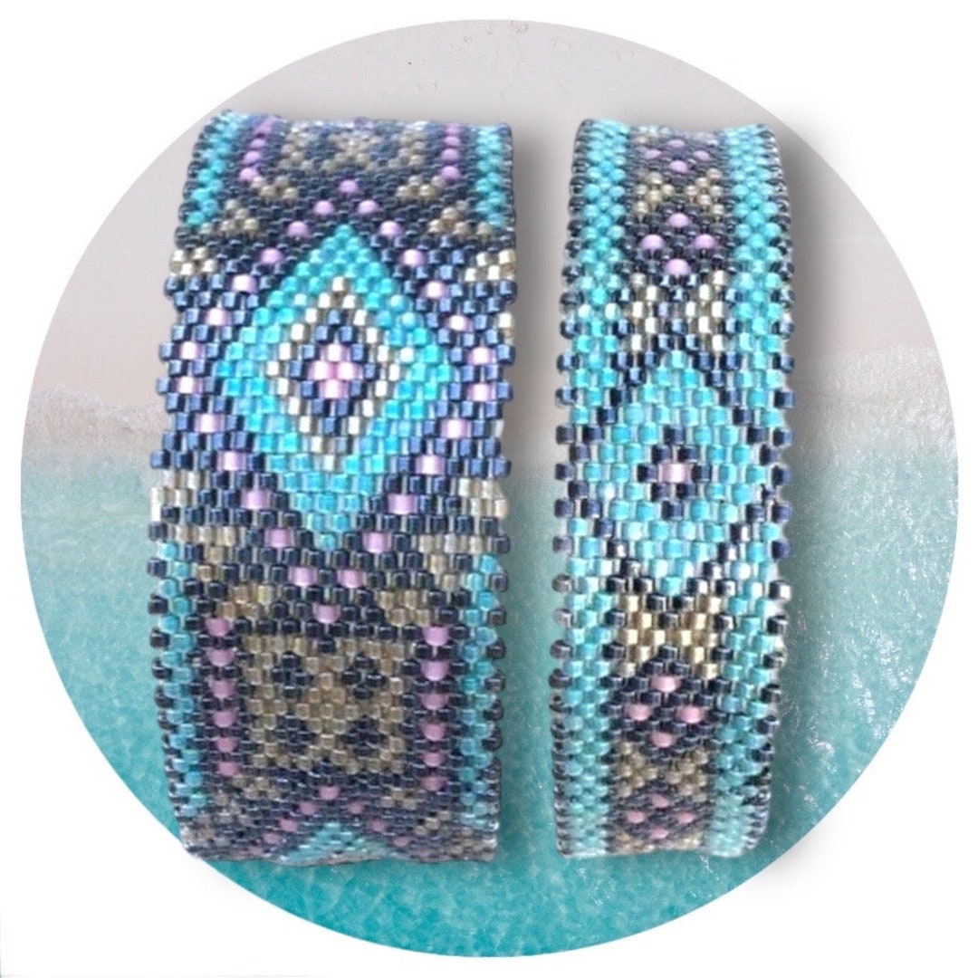 PDF - Peyote Pattern for Bangle Bracelet or With a Clasp - Bracelet ...