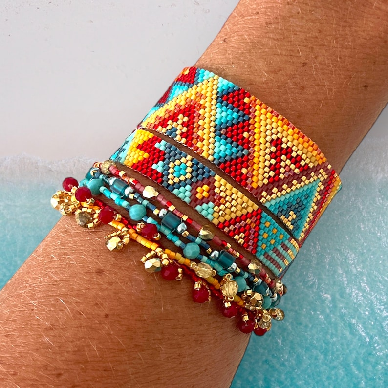 DIY Even Count Peyote Pattern for 3 Bracelets PANAMA - Etsy