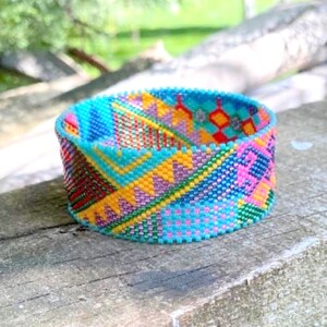 Bangle Peyote Pattern or With Clasp : Bracelet OLEF | Etsy