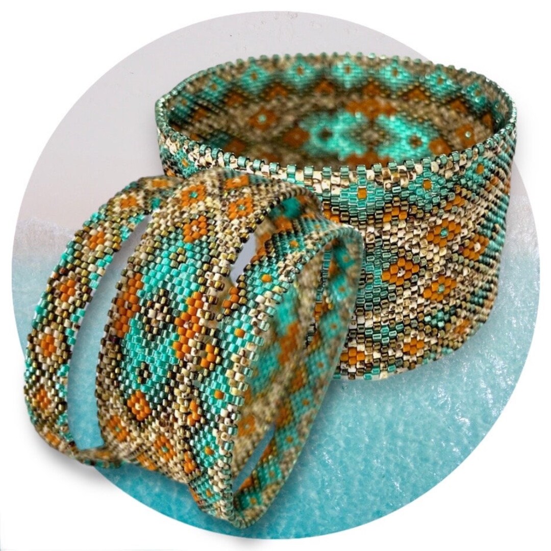 DIY Bracelet AQUA GREEN Pattern: 4 Weavings Offered - Etsy