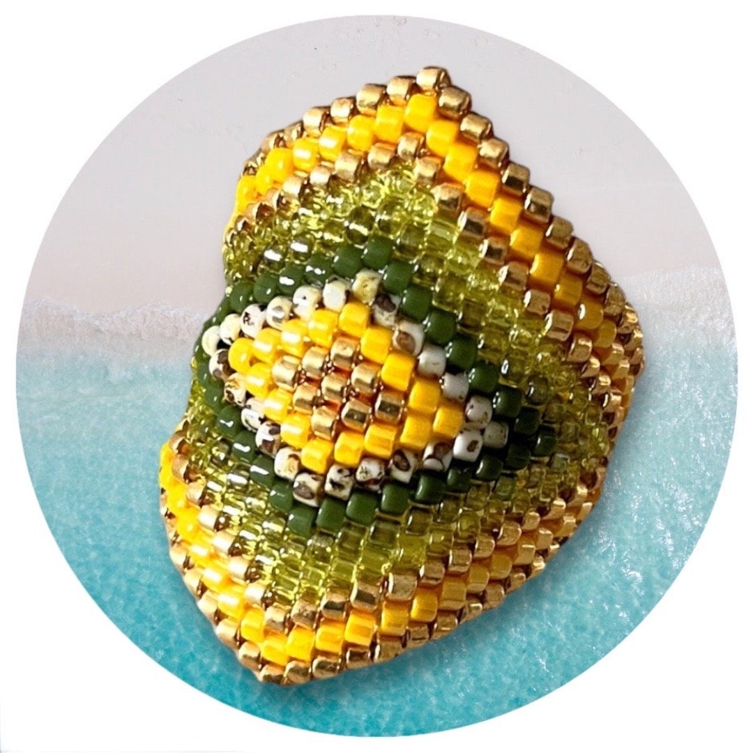 DIY Peyote or Brick Stitch Ring Pattern : AUSTIN - Etsy