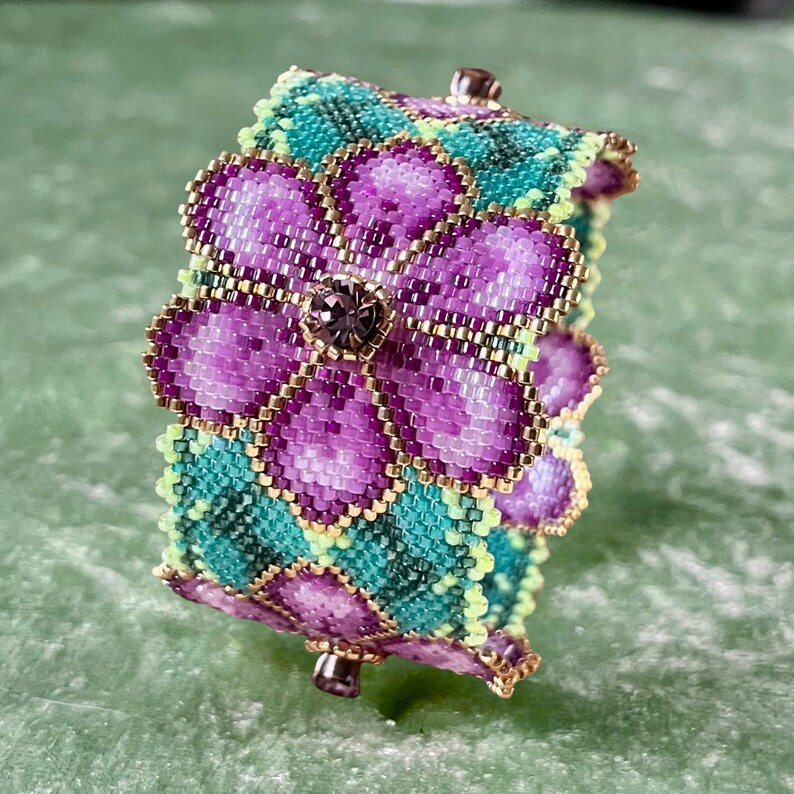 DIY ELOISE Peyote Bracelet Pattern Bangle or With Clasp - Etsy