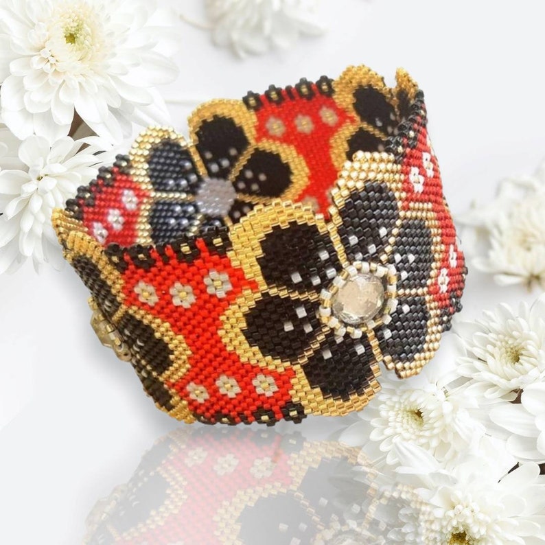 DIY Peyote Bracelet Pattern Bangle or With Clasp Bracelet | Etsy