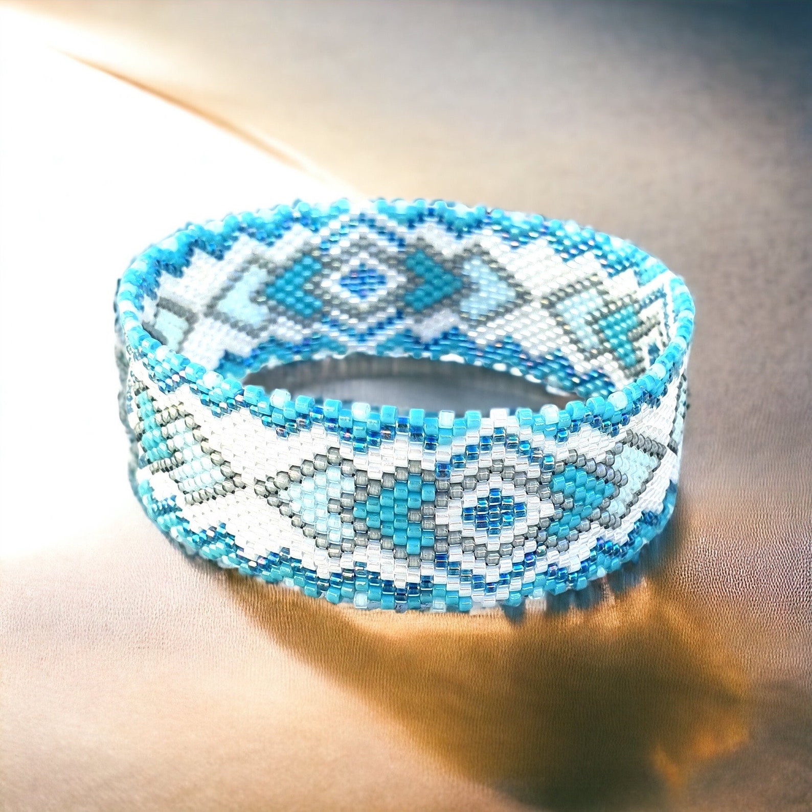 Bangle Peyote Pattern or With Clasp : Bracelet CORFOU - Etsy