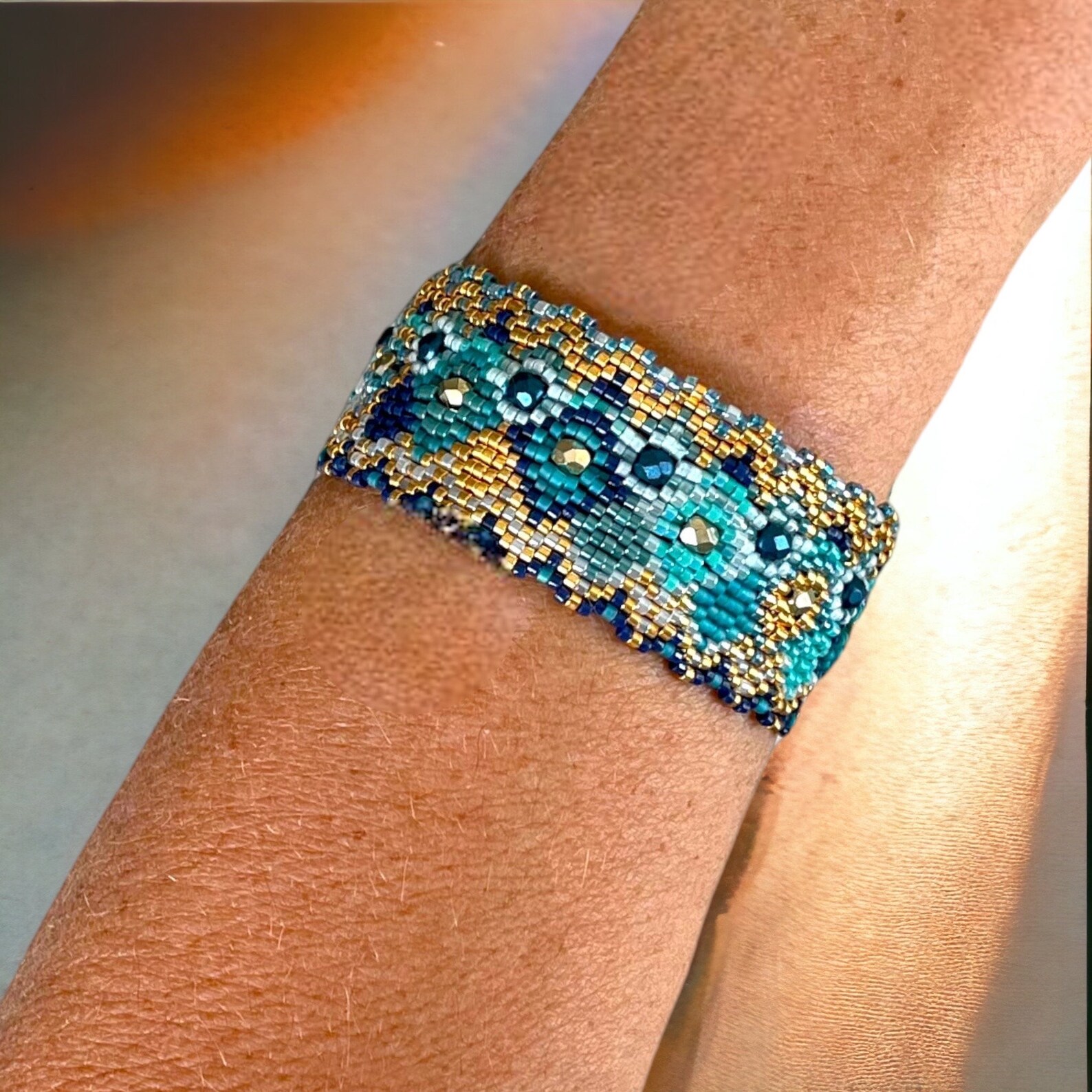 DIY 3 Peyote 3 Drops Bracelet Patterns Bangle or With Clasp - Etsy