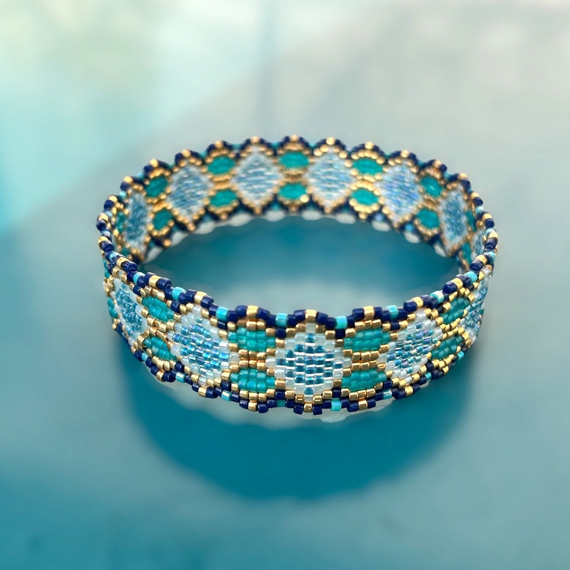 DIY 3 Peyote 3 Drops Bracelet Patterns Bangle or With Clasp - Etsy