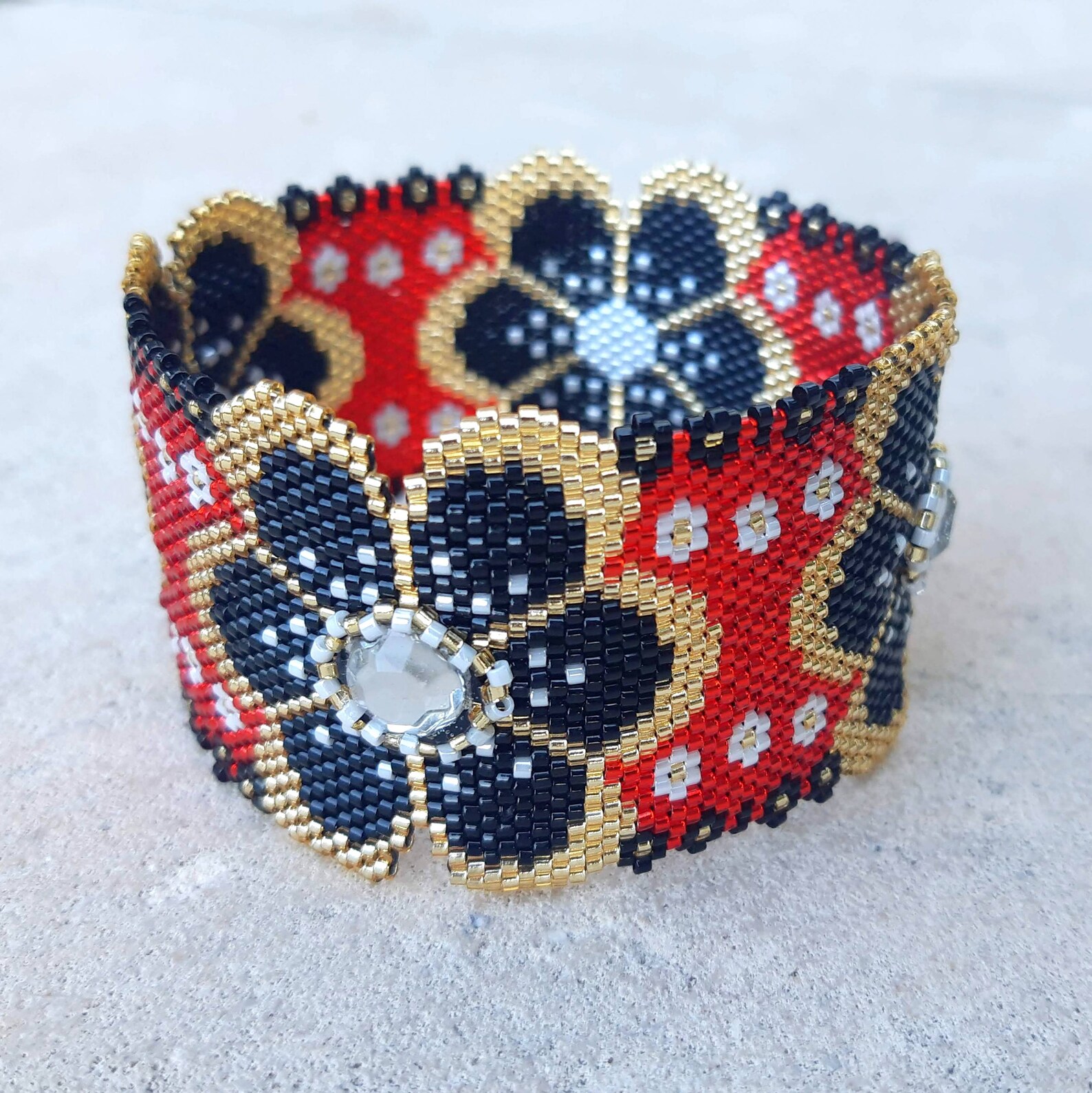 DIY Peyote Bracelet Pattern Bangle or With Clasp Bracelet | Etsy