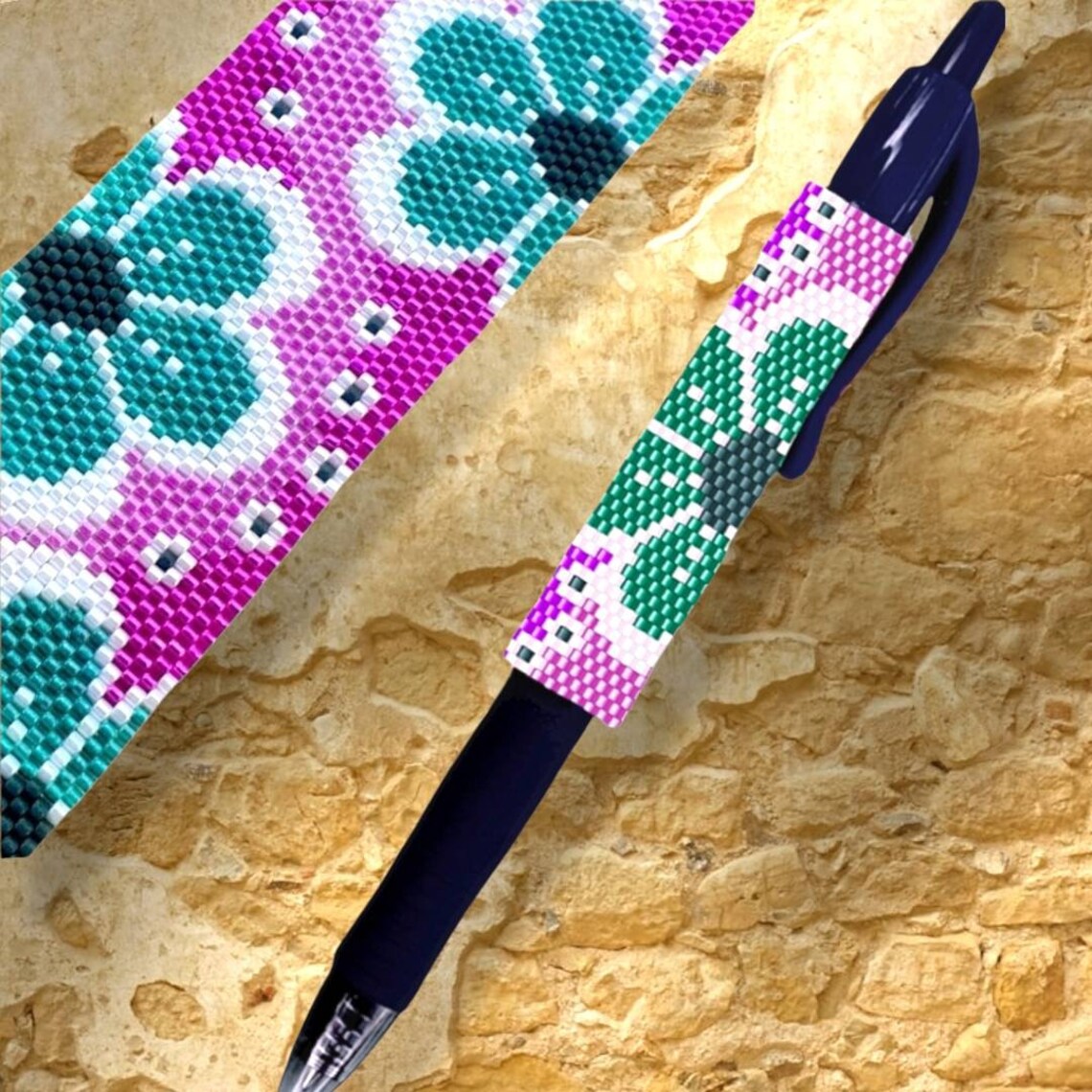 DIY Pen Cover Pattern Peyote Weaving CARLA - Etsy
