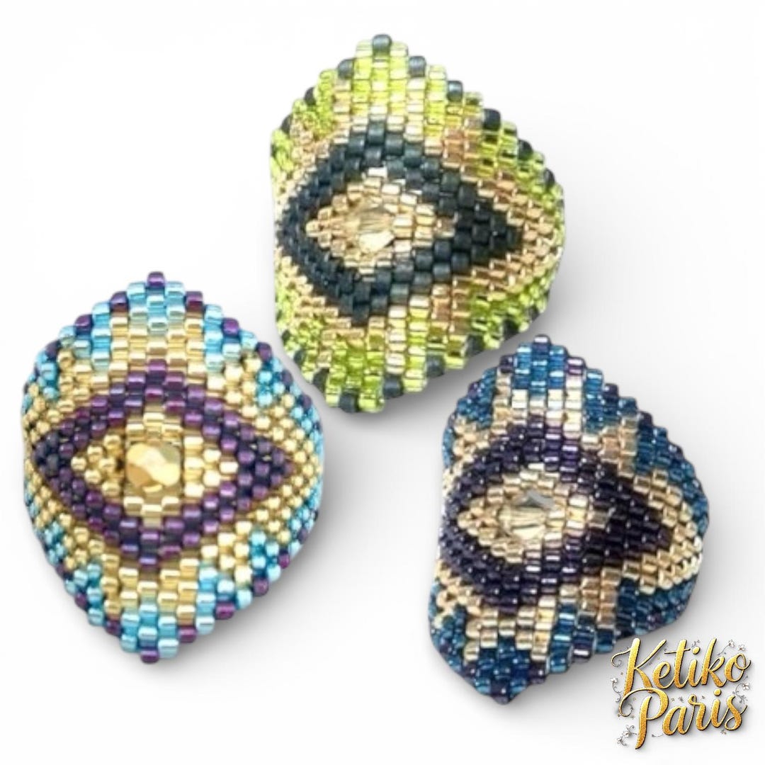 DIY ARIZONA Peyote or Brick Stitch Ring Pattern - Etsy