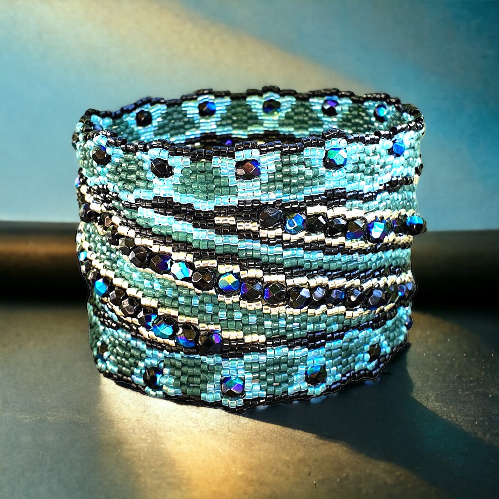 DIY Peyote Bracelet Pattern Bangle or With Clasp, Bracelet CEYLAN - Etsy