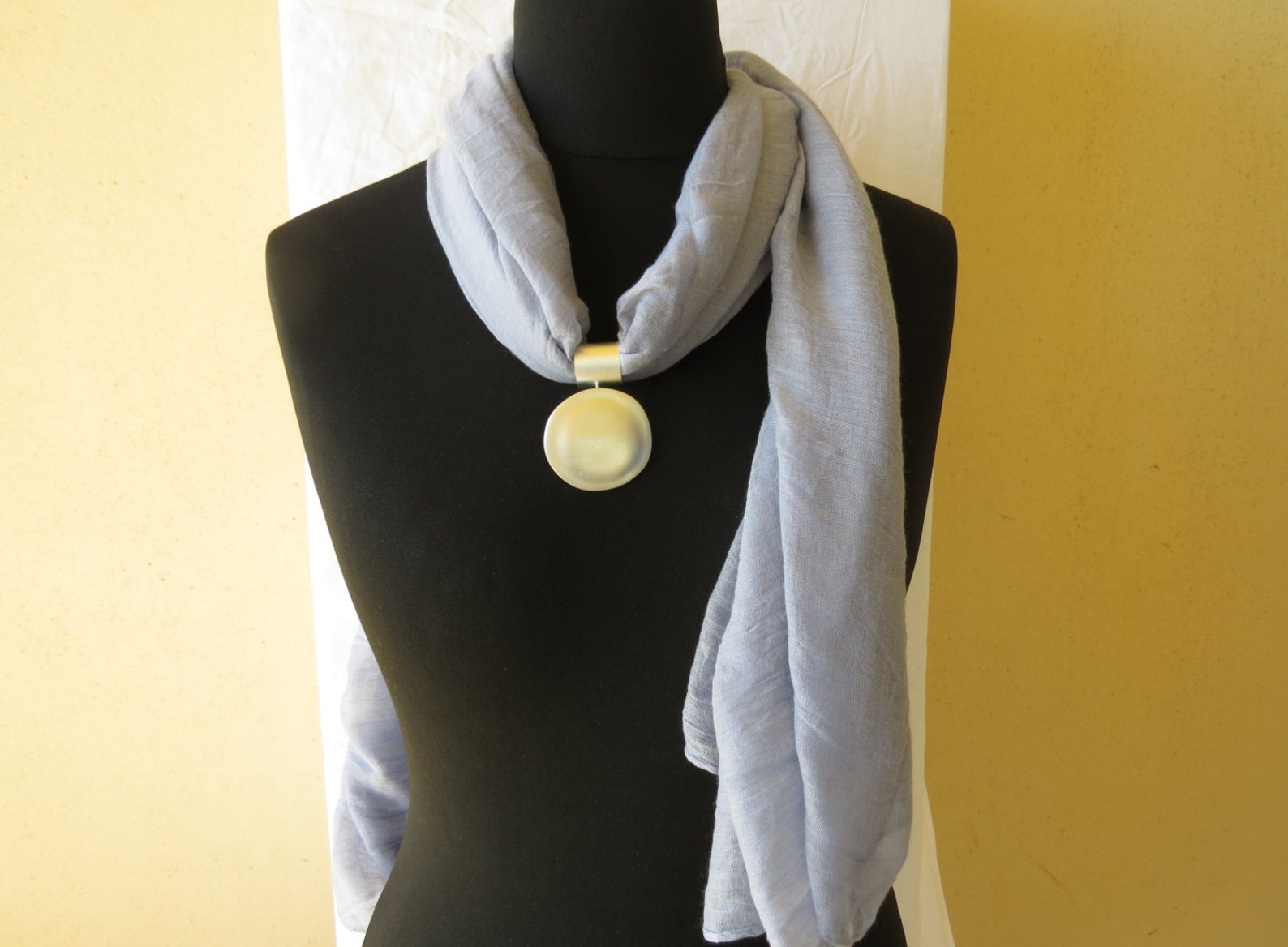 Scarf Pendant, Scarf Slide, Scarves Necklace, Scarf Ring, Scarf Jewelry ...