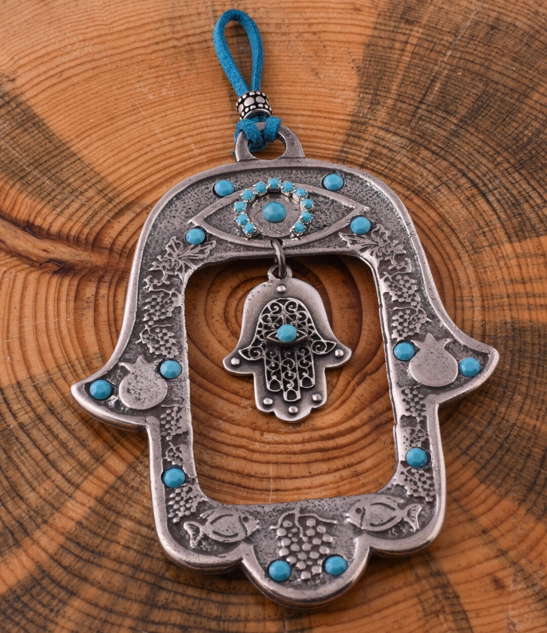 Turquoise Hamsa, Hamsa Wall Art, Hamsa Wall Decor, Hamsa Wall Hanging ...