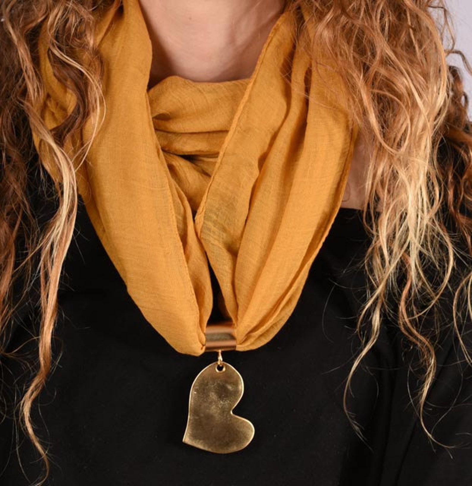 Scarf Jewelry Scarf Necklace Scarf Slide Trendy Scarf - Etsy Israel