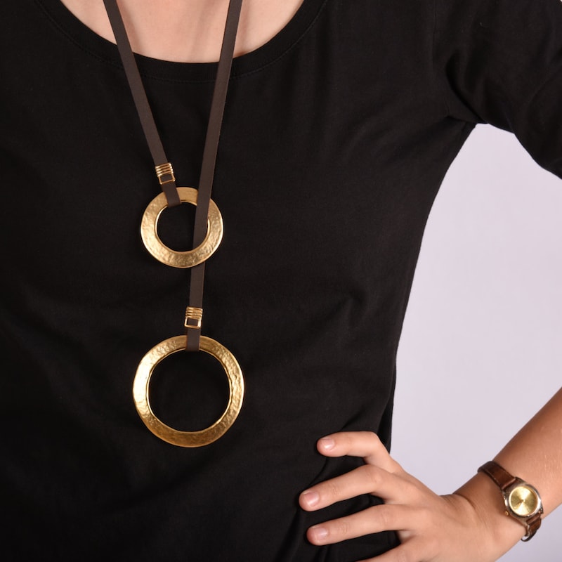 Leather Necklace - Etsy