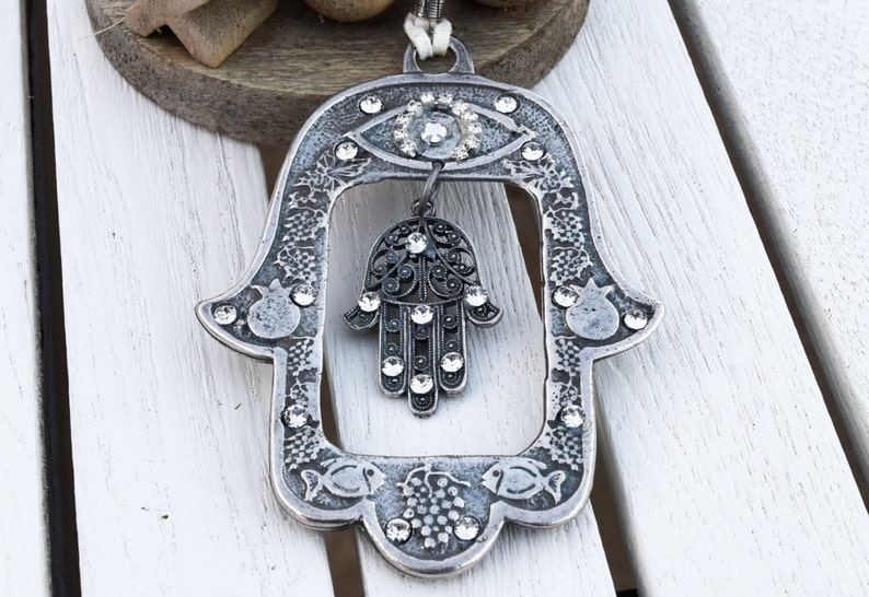Hamsa Art Hamsa Wall Decor Luck Hamsa White Handmade Hamsa - Etsy Israel