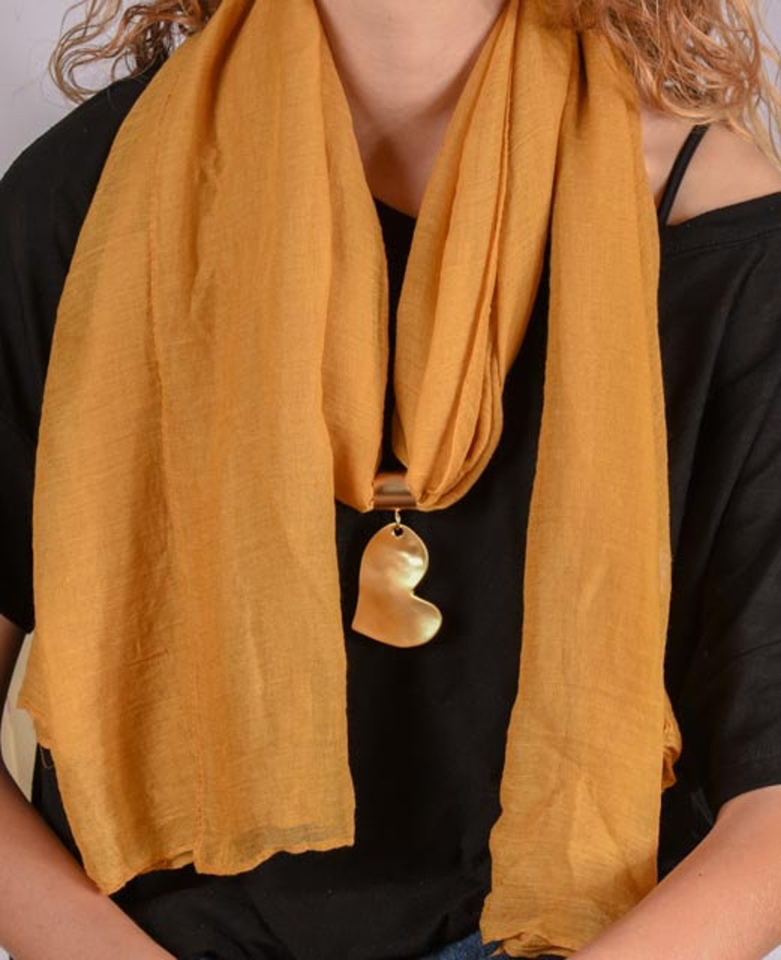 Scarf Jewelry Scarf Necklace Scarf Slide Trendy Scarf - Etsy Israel