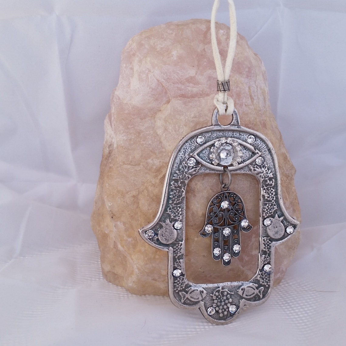 Hamsa Art Hamsa Wall Decor Luck Hamsa White Handmade Hamsa - Etsy Israel