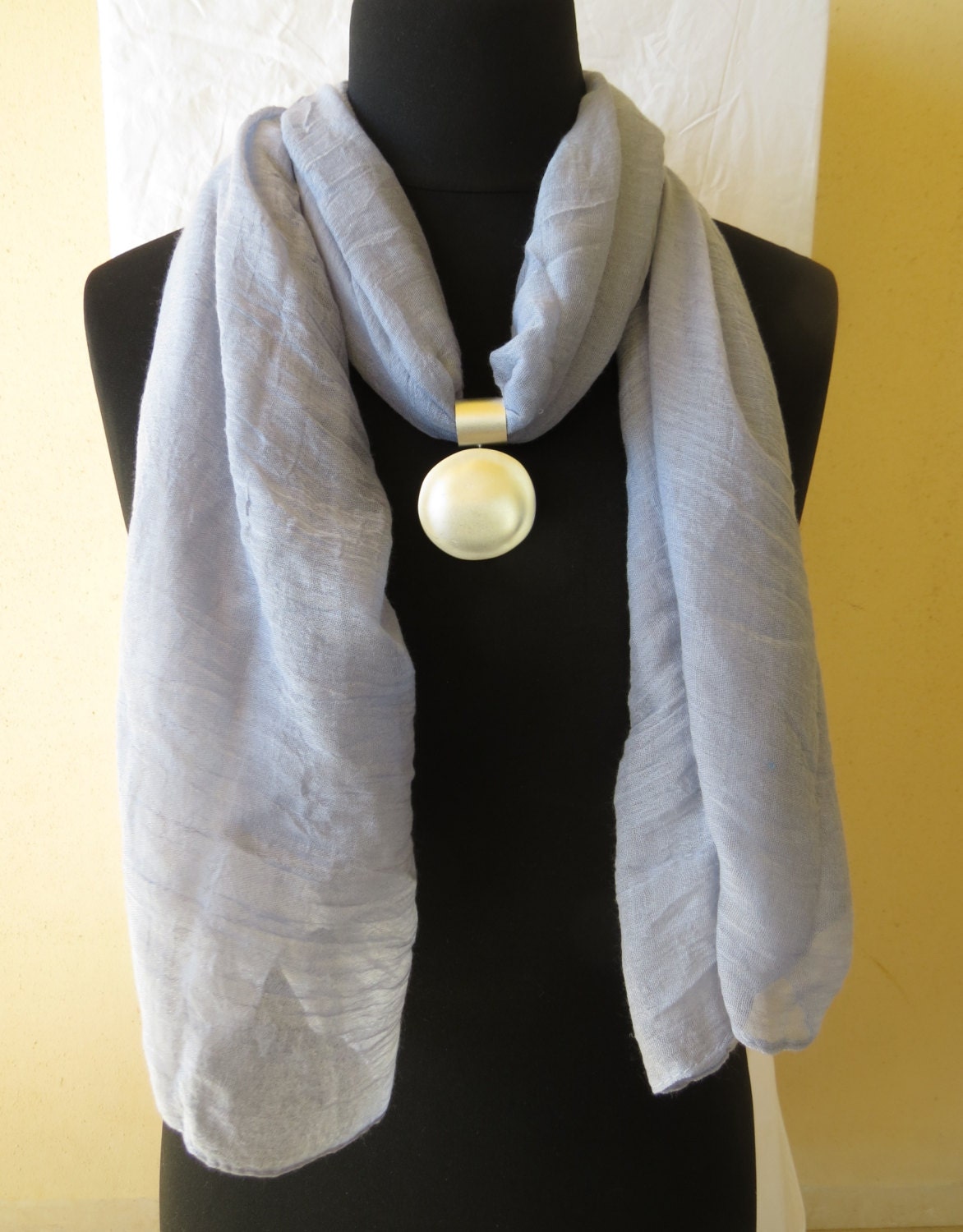Scarf Pendant, Scarf Slide, Scarves Necklace, Scarf Ring, Scarf Jewelry ...