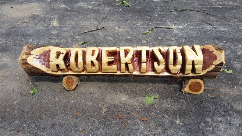 SALE Full Size 5 1/2 Foot NAME Log Sign for the Yard 75 | Etsy