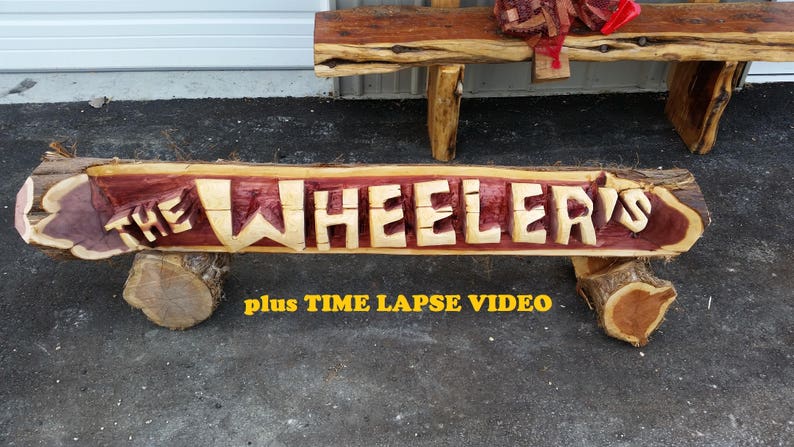 SALE Full Size 5 1/2 Foot NAME Log Sign for the Yard 75 | Etsy