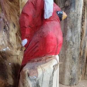 Holiday Cardinal Chainsaw Carved - Etsy