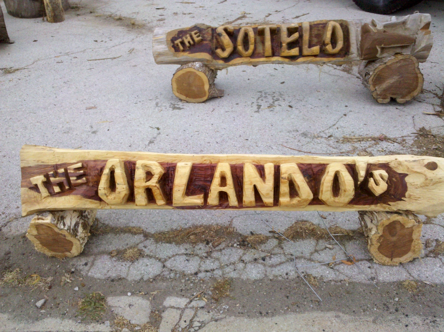 4 foot CHAINSAW Carved Name Log Sign | Etsy